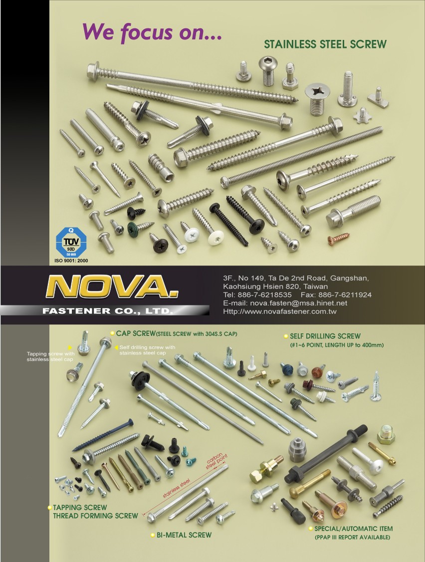Nova. Fastener - Home Page